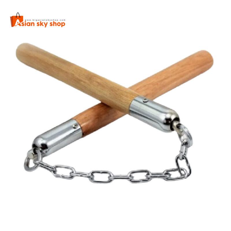Traditional Wooden Nunchaku – Martial Arts Practice Tool
